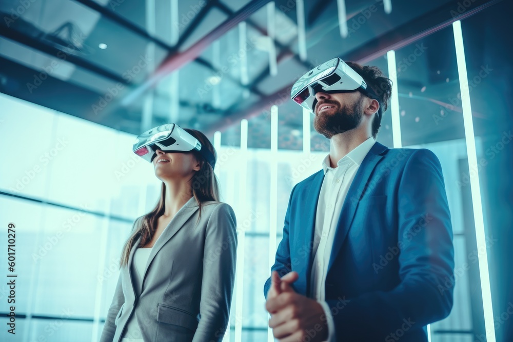 Futuristic vision of using VR AR immersive technology in business ...