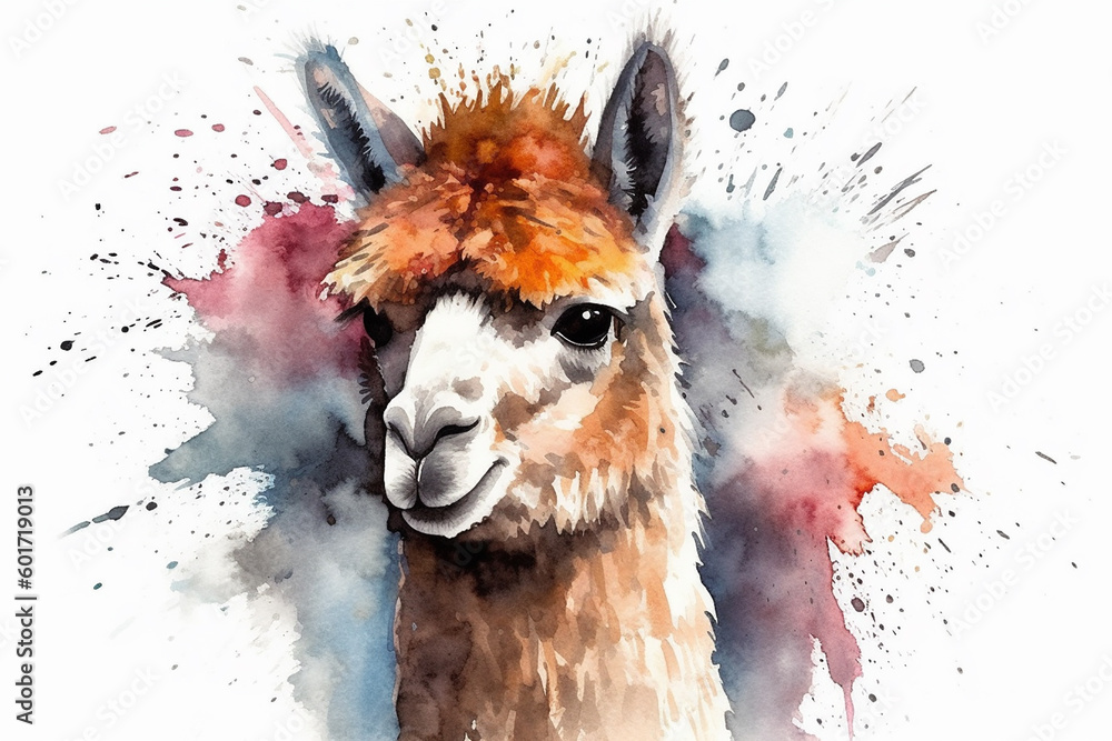 Cute alpaca dark horse comic style. Stock Illustration | Adobe Stock