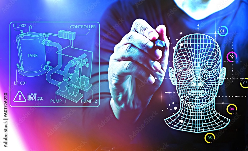 AI Factory Engineers are inspecting manufacturing processes, Engineers ...