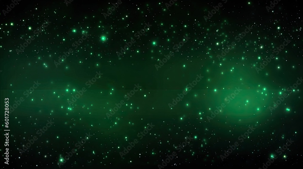 Dark green glowing background with copy space for design. Long web ...
