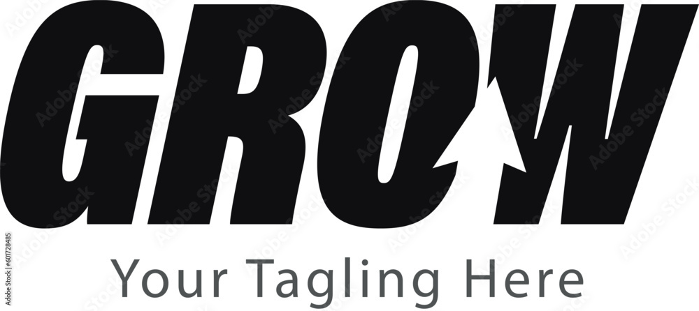 Dynamic and vibrant vector logo with a letter design for a grow or ...