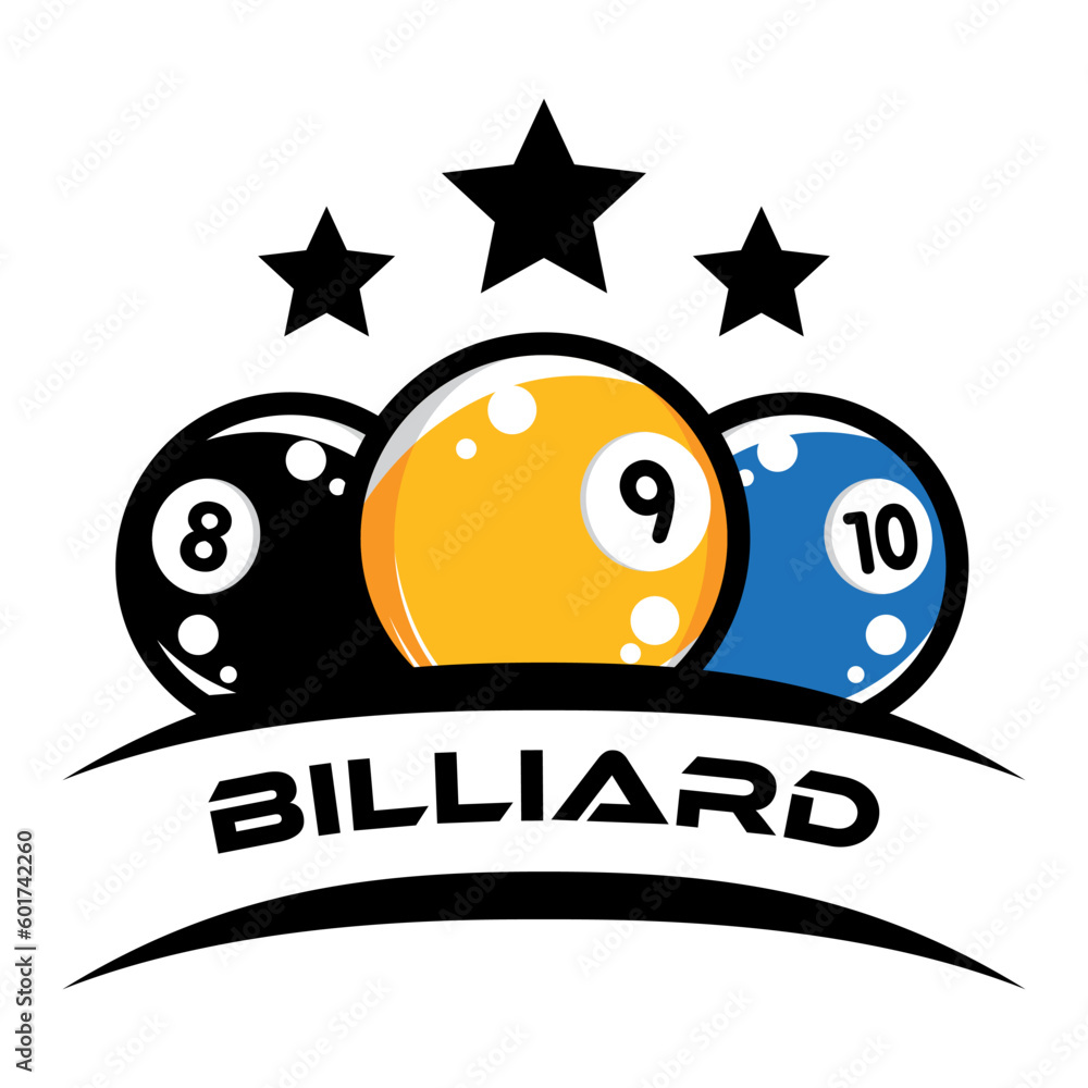 billiard logo design concept vector icon can be used for an app ...
