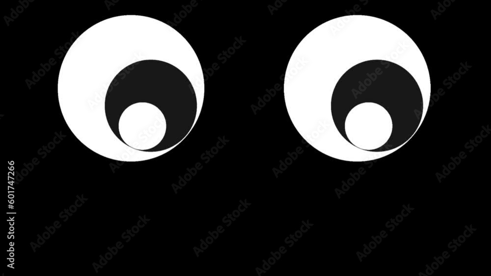 animation of two eyeballs rolling from left to right Stock-Video ...