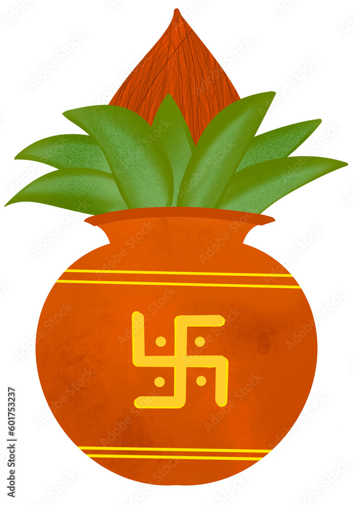 Kalash for indian festival and akshay tritiya Diwali, Lakshmi Puja ...