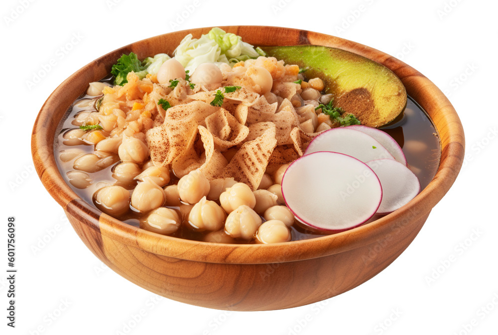 Pozole in transparent background. Generative AI. Stock Illustration ...