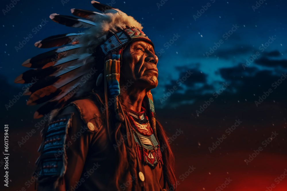 Native American Chief - An Icon of Strength and Culture Created by AI ...
