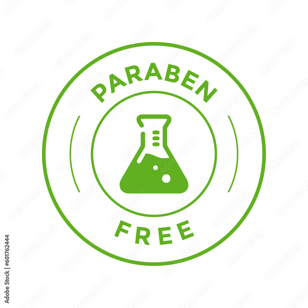Paraben free label icon for health and skin safe products. Vector ...