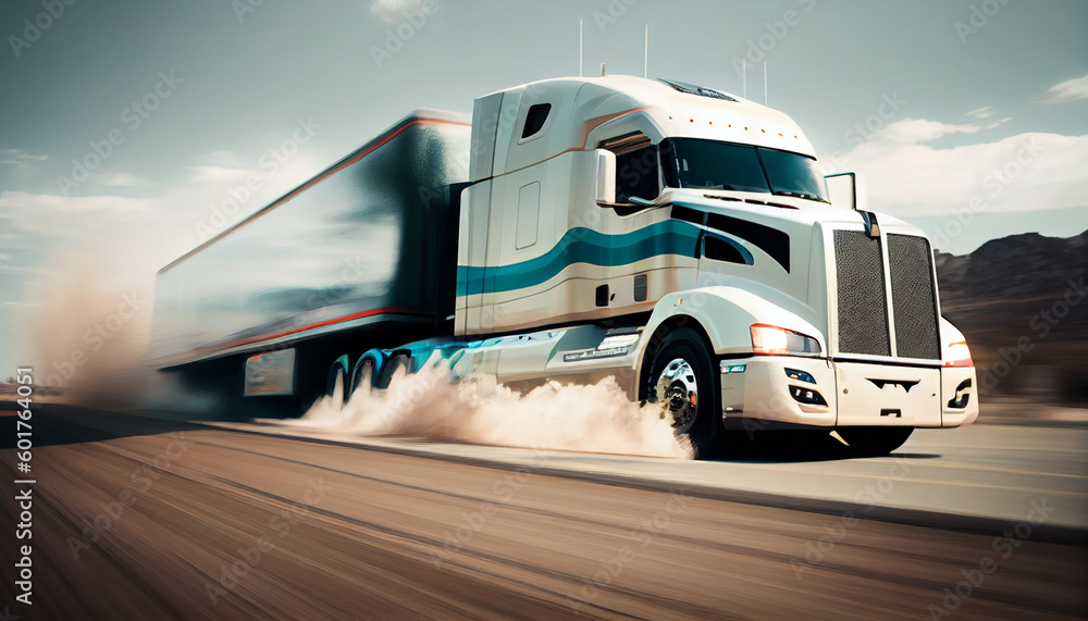 Super fast truck automobile concept design with fire. Luxury speed race ...