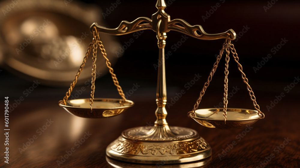 Balancing Wealth: A Stunning Gold Scale with Twin Scales for Precise ...