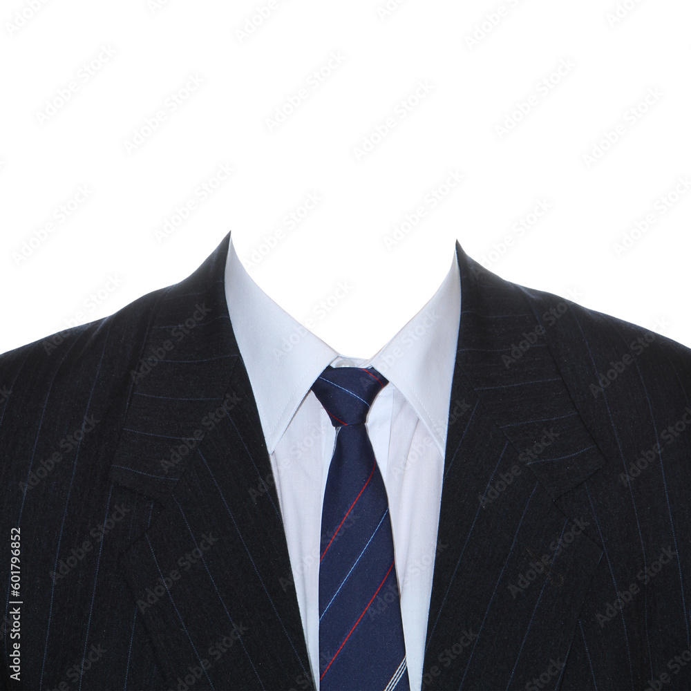Business suit with a shirt and tie on a white background. Stock Photo ...