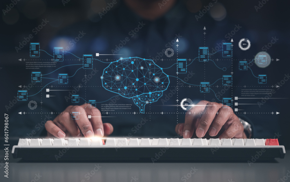 Foto de neural, technology, processor, network, link, system ...