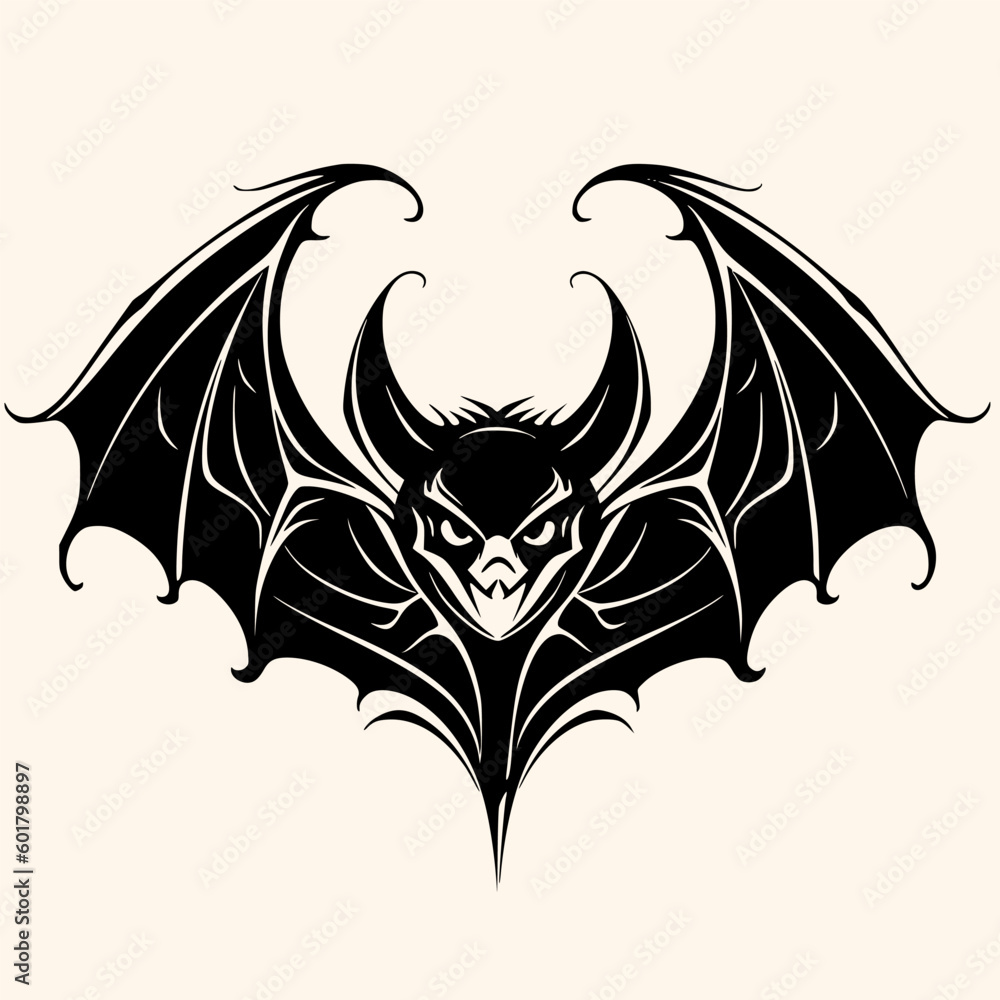 Bat,vampire, vector for logo or icon,clip art, drawing Elegant ...