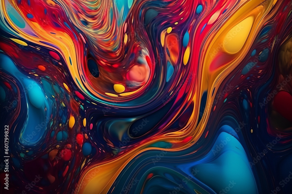 Liquid drops background in vivid bright tone color. Created with ...