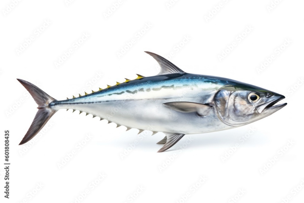 Atlantic bonito fish, a species known for its streamlined body and ...