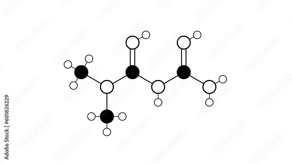 metformin molecule, structural chemical formula, ball-and-stick model ...