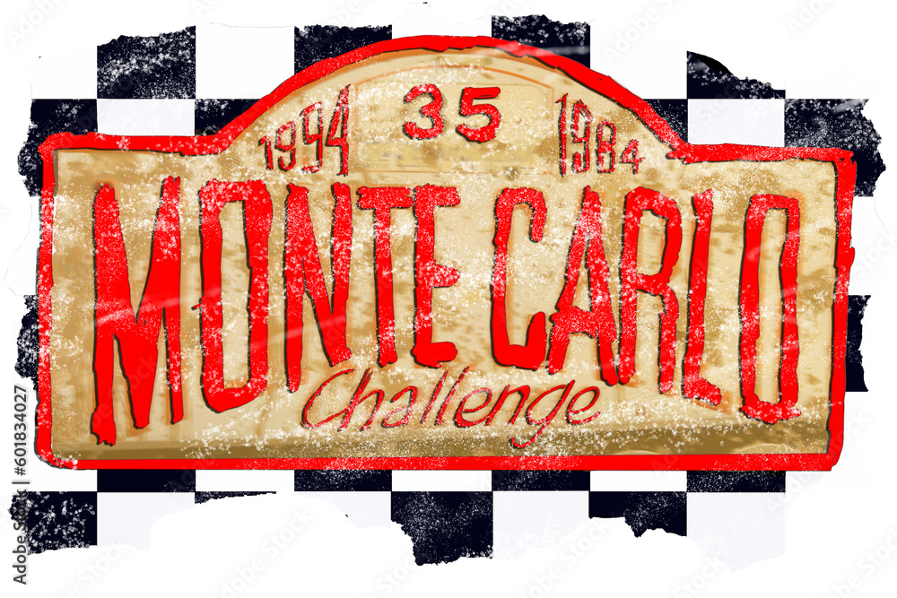 freehand illustration , monte carlo challenge motor sports design with ...