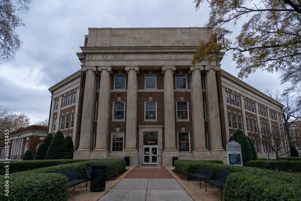 Bibb Graves Hall on the campus of The University of Alabama before the ...