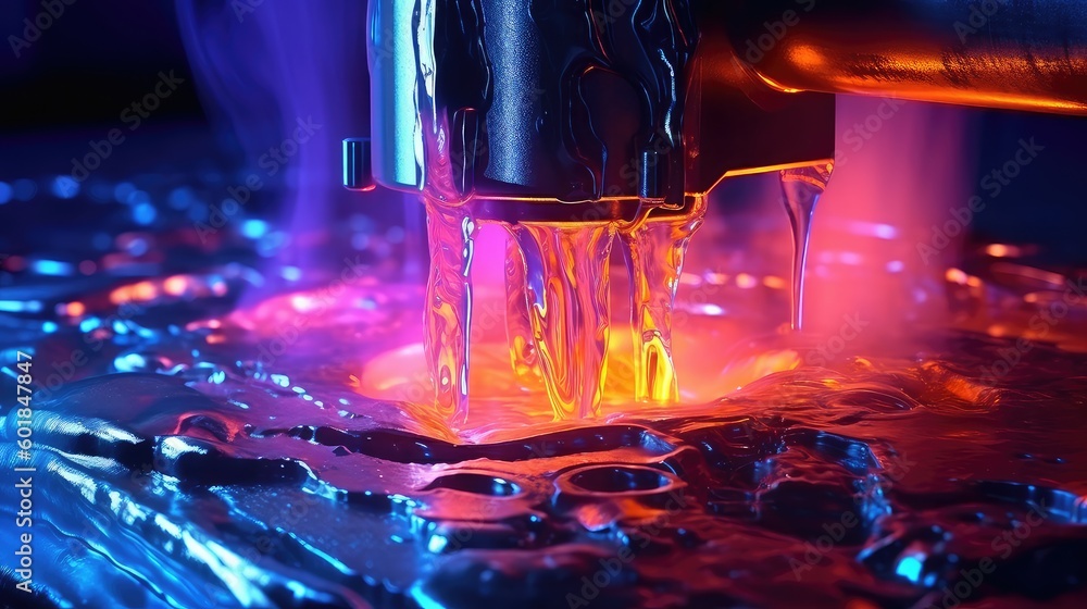 Close view of Iron melting plant, degassing and galvanizing aluminum ...