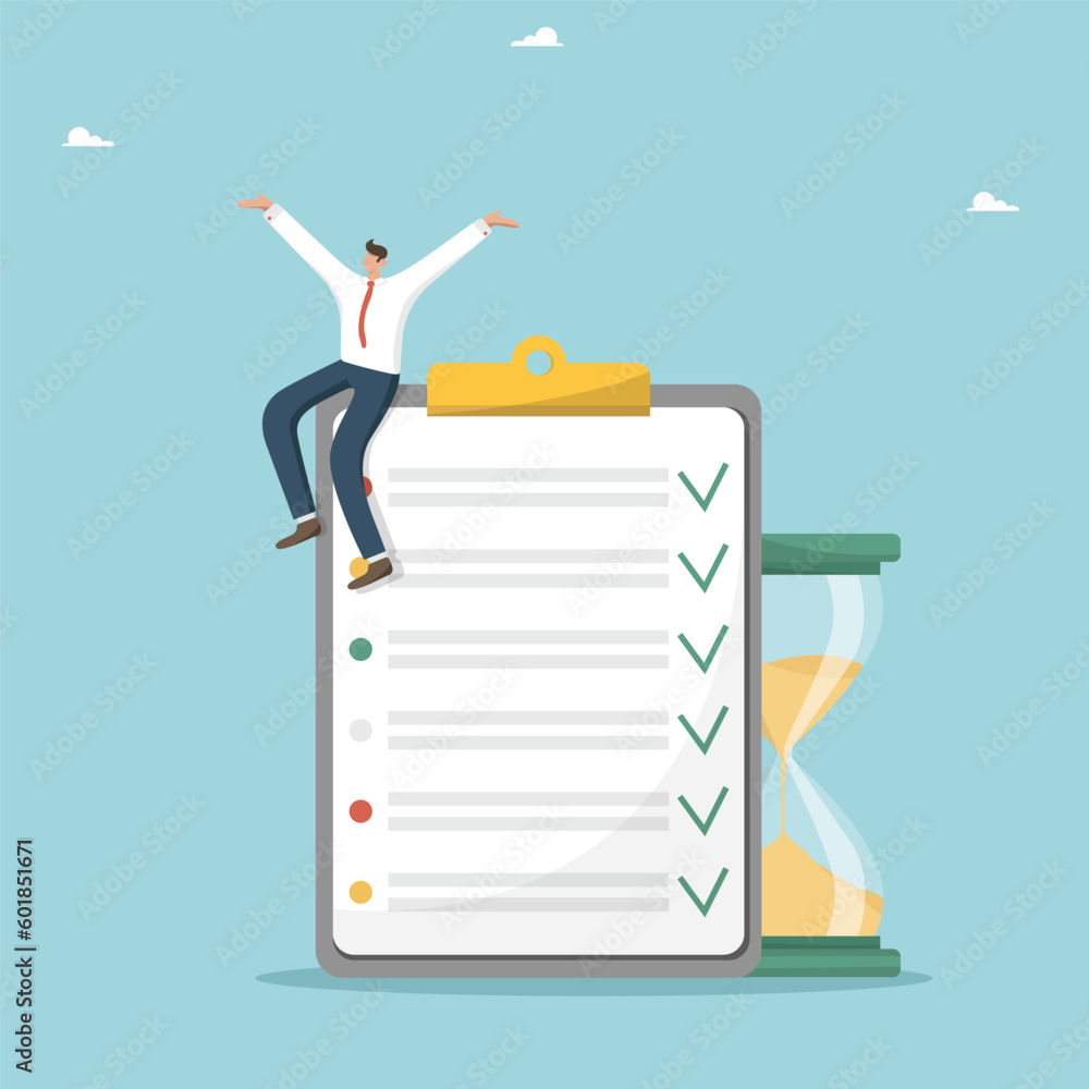 Time management and business planning, successful completion of tasks ...