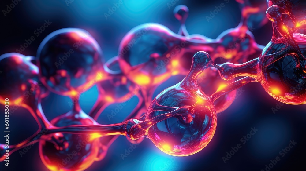 Liquid Molecules under telescope, molecules in liquids are in constant ...