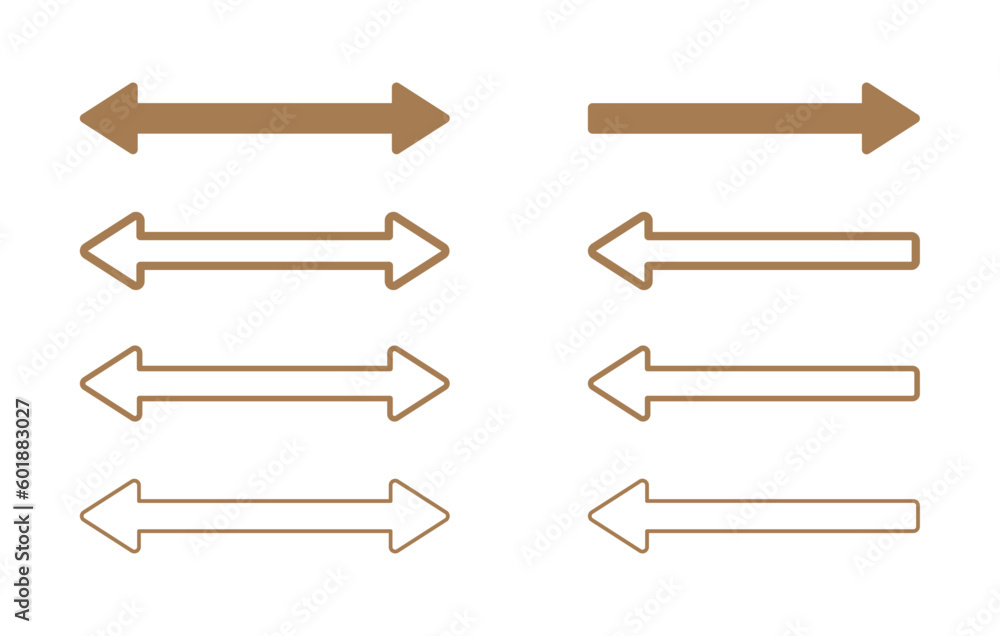 Vetor de Double arrow vector icons. Two sided vector symbols set do ...