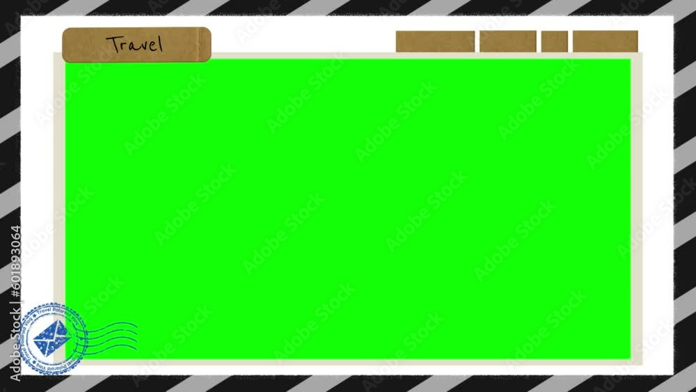 Polaroid frame travel animation with green screen chroma key Stock ...