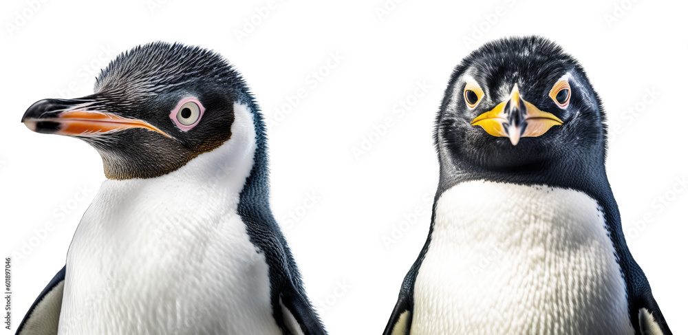 Penguin Face Shot Isolated on Transparent Background - Generative AI ...