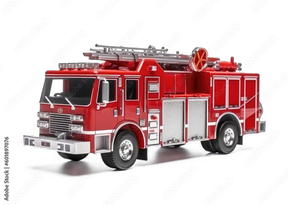 Fire Engine Truck Isolated on Transparent Background - Generative AI ...