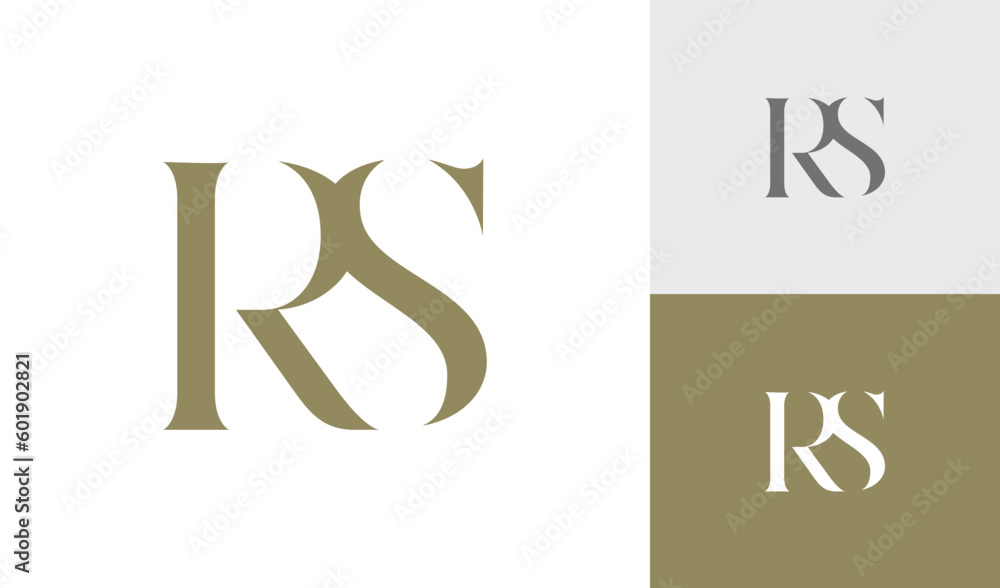 Letter RS initial monogram logo design Stock Vector | Adobe Stock