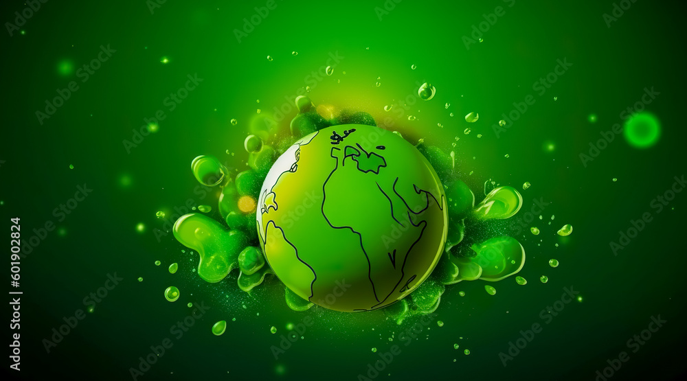 Green World Map. World Map Green Planet Earth Day or Environment day ...