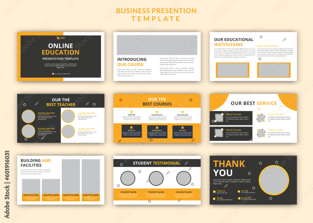 E-Learning Education PowerPoint presentation slide template design or ...