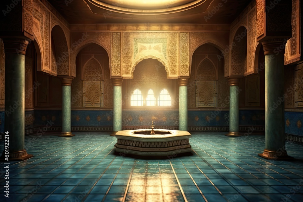 Arabic Hammam - Interior Design created using generative AI tools Stock ...