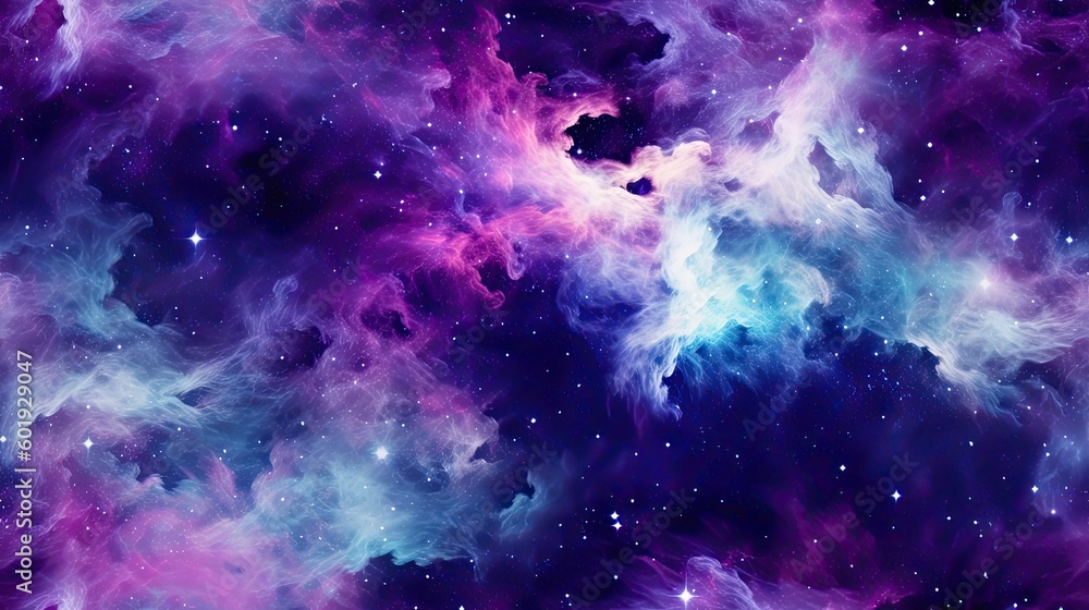 seamless texture of a starry galaxy, cosmic and mysterious background ...