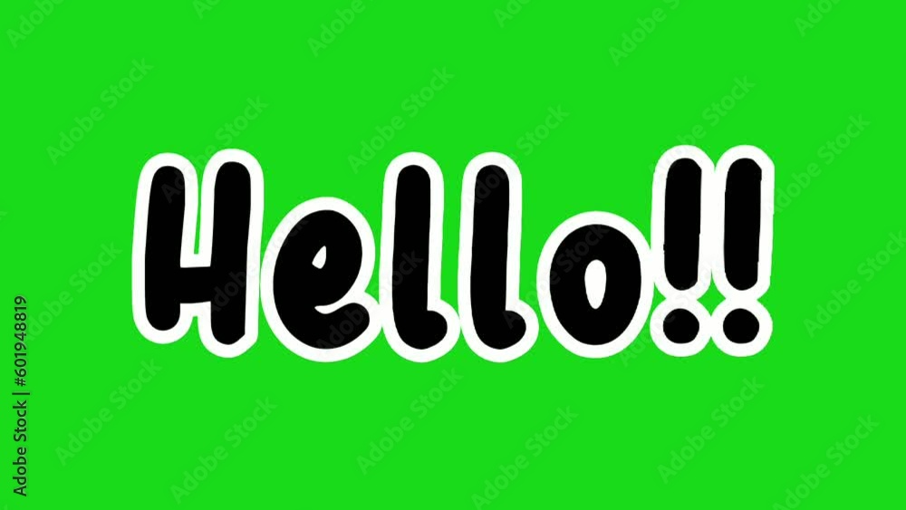 Hello Letters Scribble Animation Doodle/ Animation of doodled hello ...