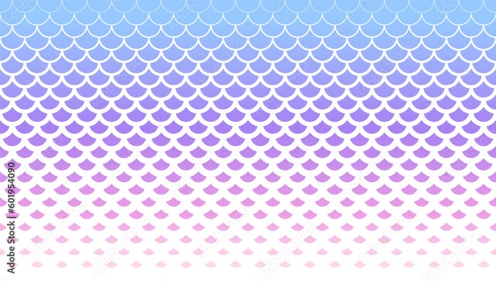 Horizontally seamless fish scale background in purple to pastel pink ...