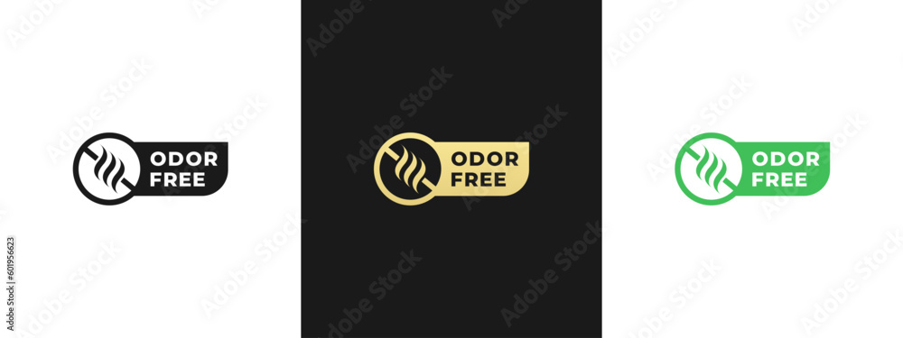Odor free label or odor free sign vector isolated in flat style. Best ...