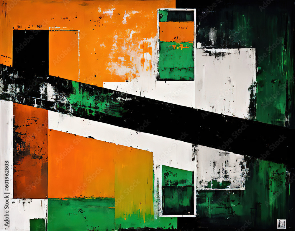 Constructivism grungy industrial style abstract art background or cover ...