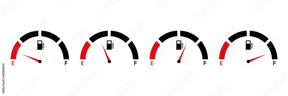 Fuel gauge vector indicator. Gasoline indicator symbol. Auto panel ...