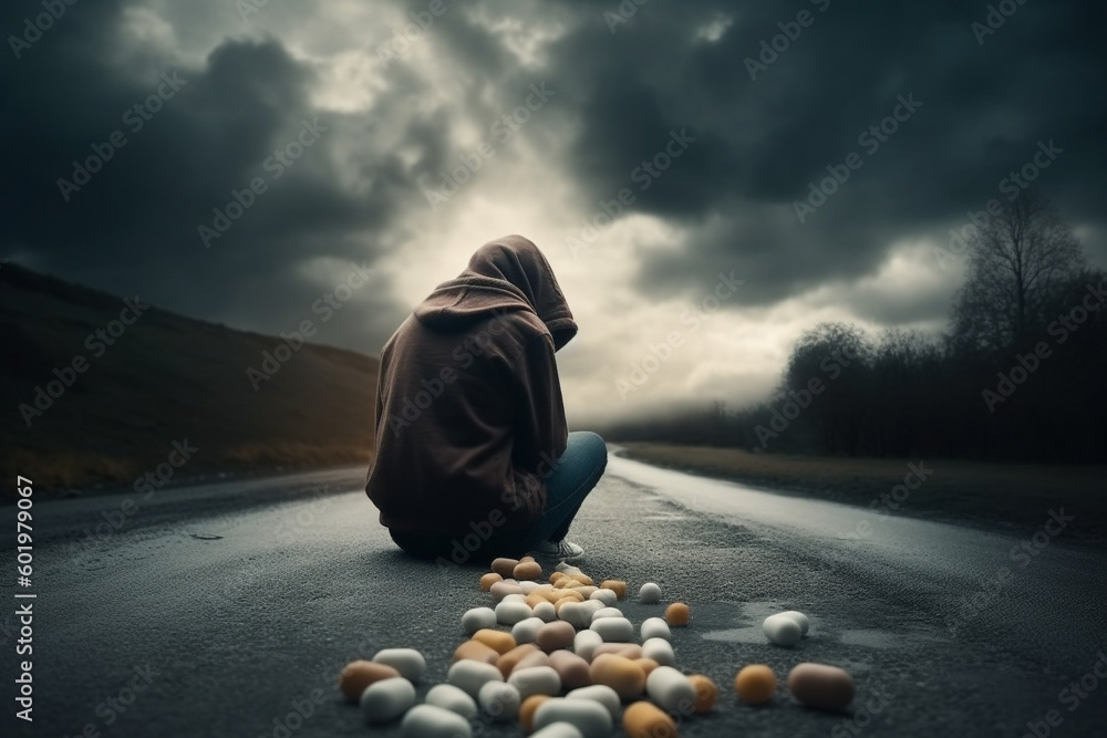 Drug problem addiction. Psychological disorder that leads a person to ...