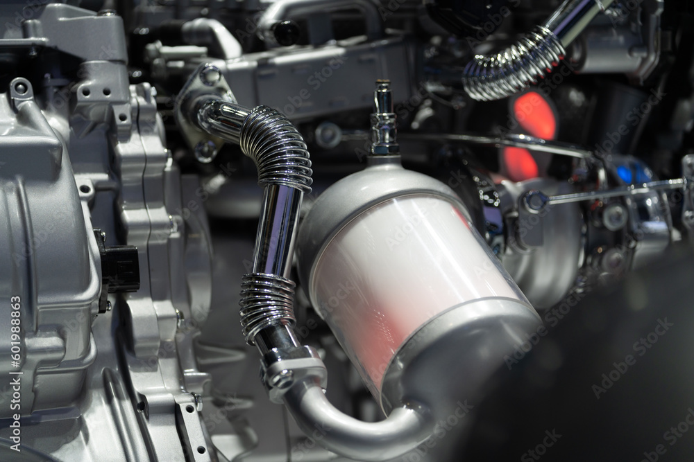 Electric car internal motor details Stock Photo | Adobe Stock