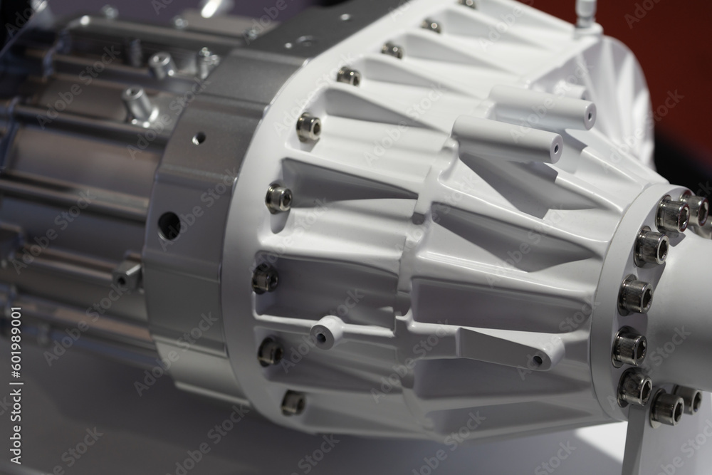 Electric car internal motor details Stock Photo | Adobe Stock
