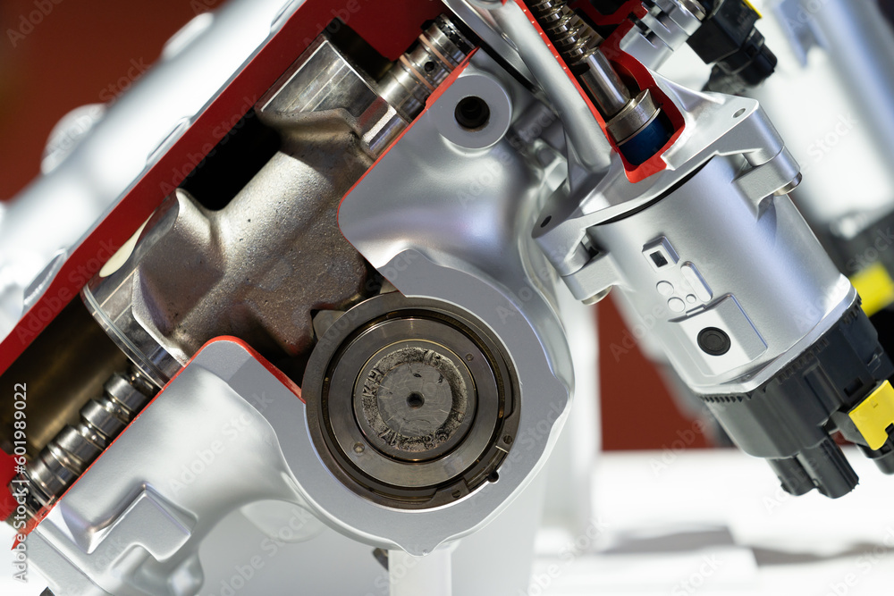 Electric car internal motor details Stock Photo | Adobe Stock