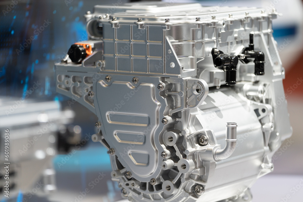 Electric car internal motor details Stock Photo | Adobe Stock