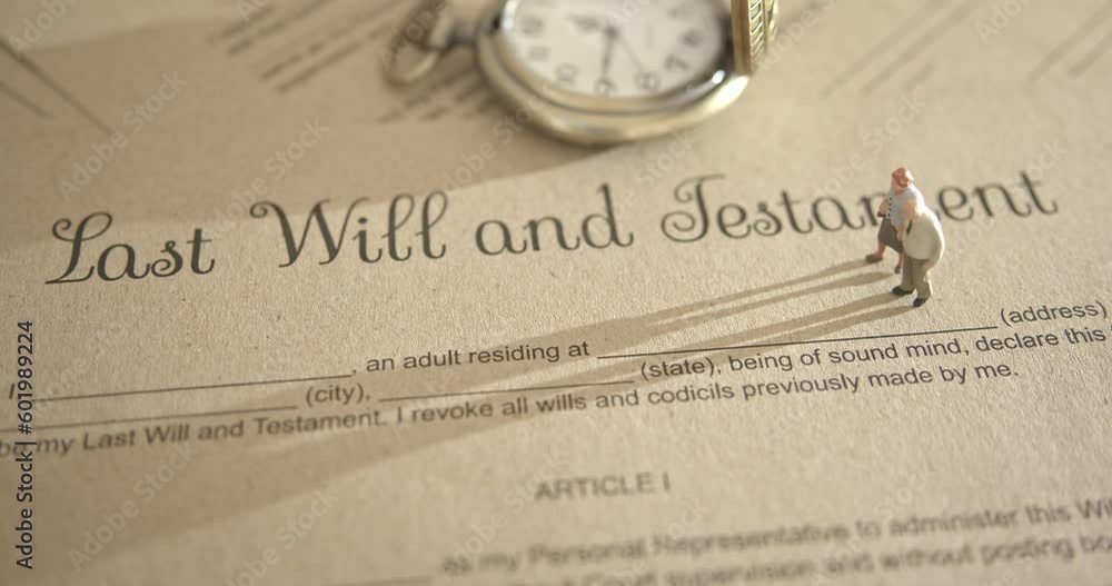 Last will and testament, legacy, inheritance or death tax concept ...