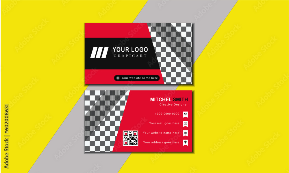 Professional business card design, Clean Business Card Template, Double ...