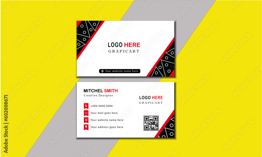 Professional business card design, Clean Business Card Template, Double ...
