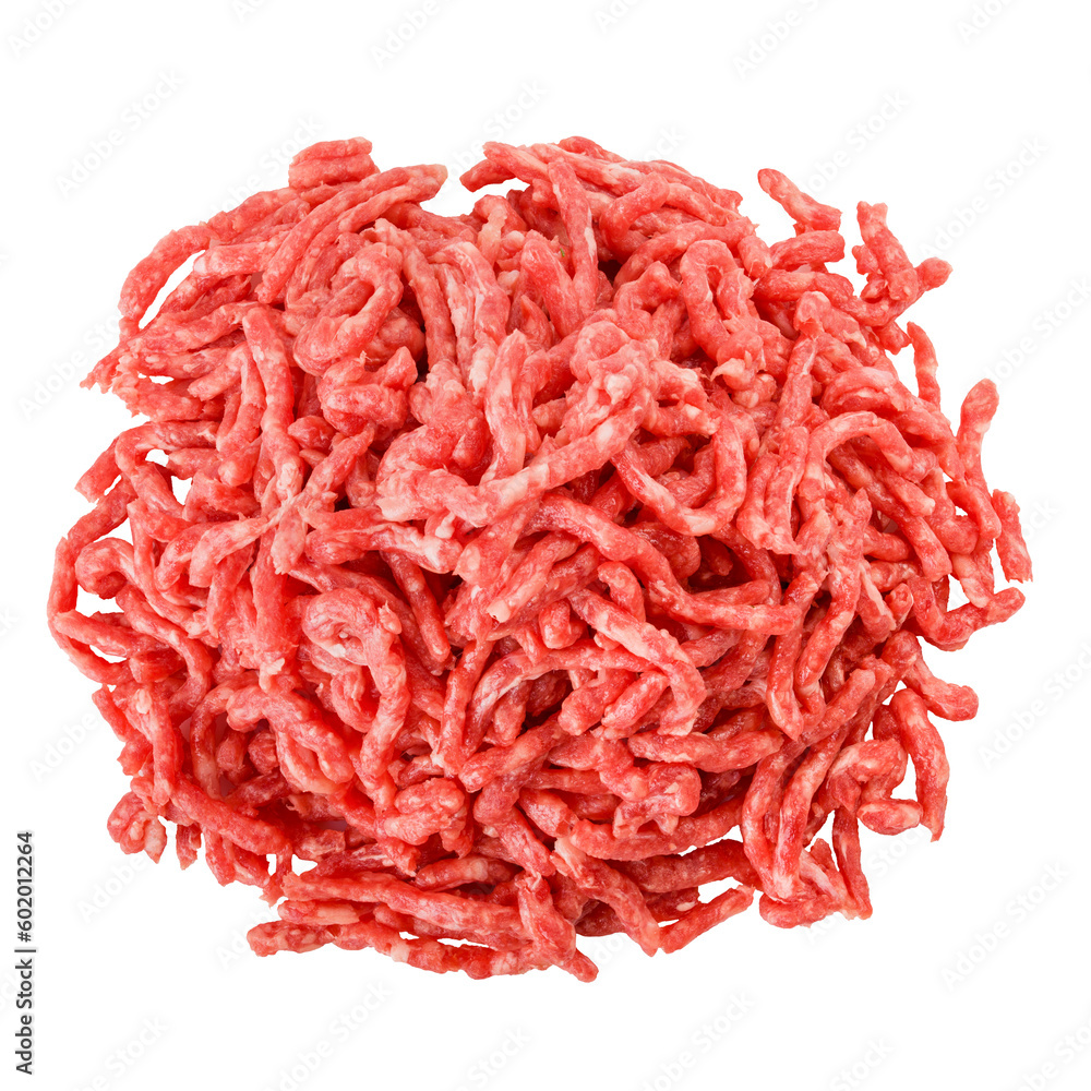 minced meat, pork, beef, forcemeat, isolated on white background, full ...