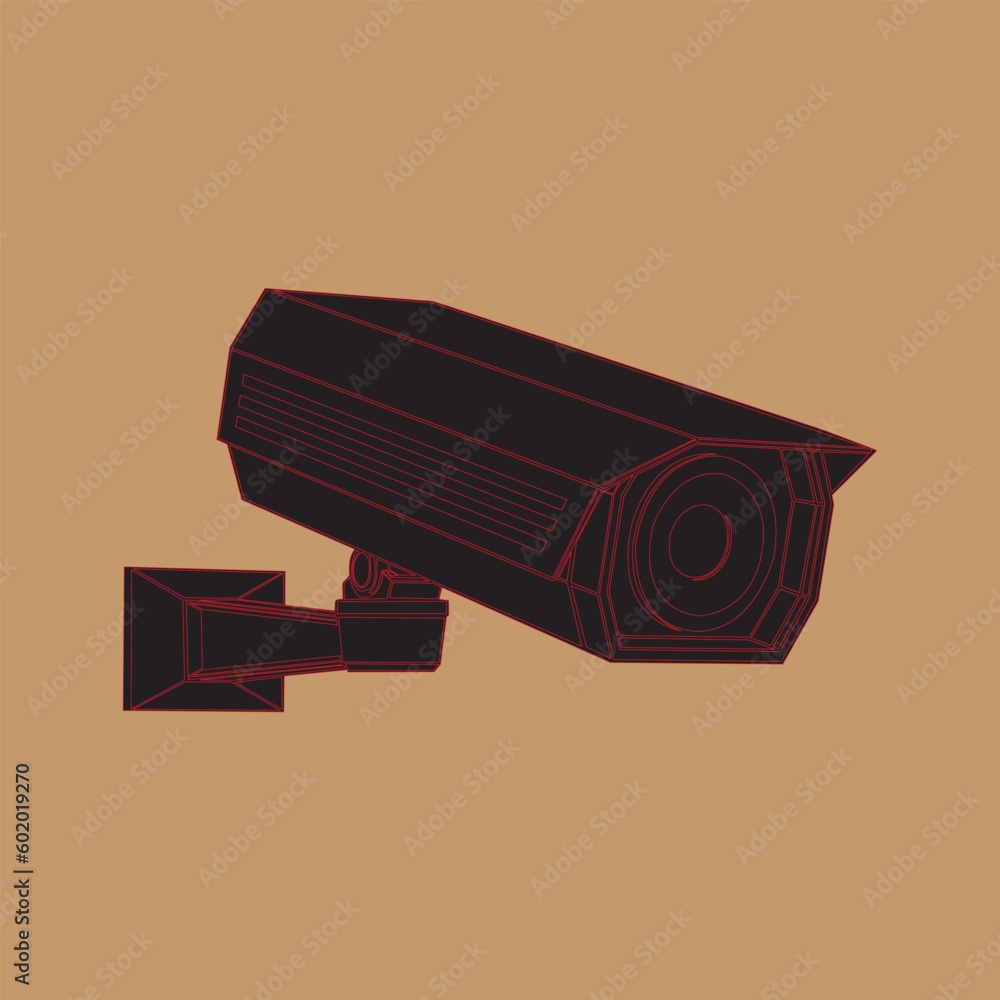 cc for isolated icons on cc tv in digital technology for safety Vector ...