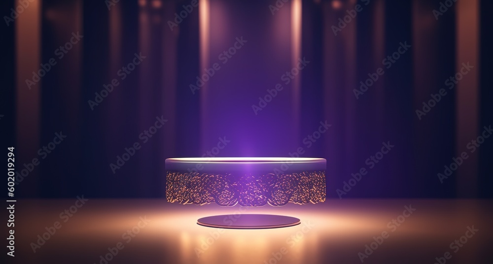 Elegant pedestal podium with light effect for show your product. Modern ...