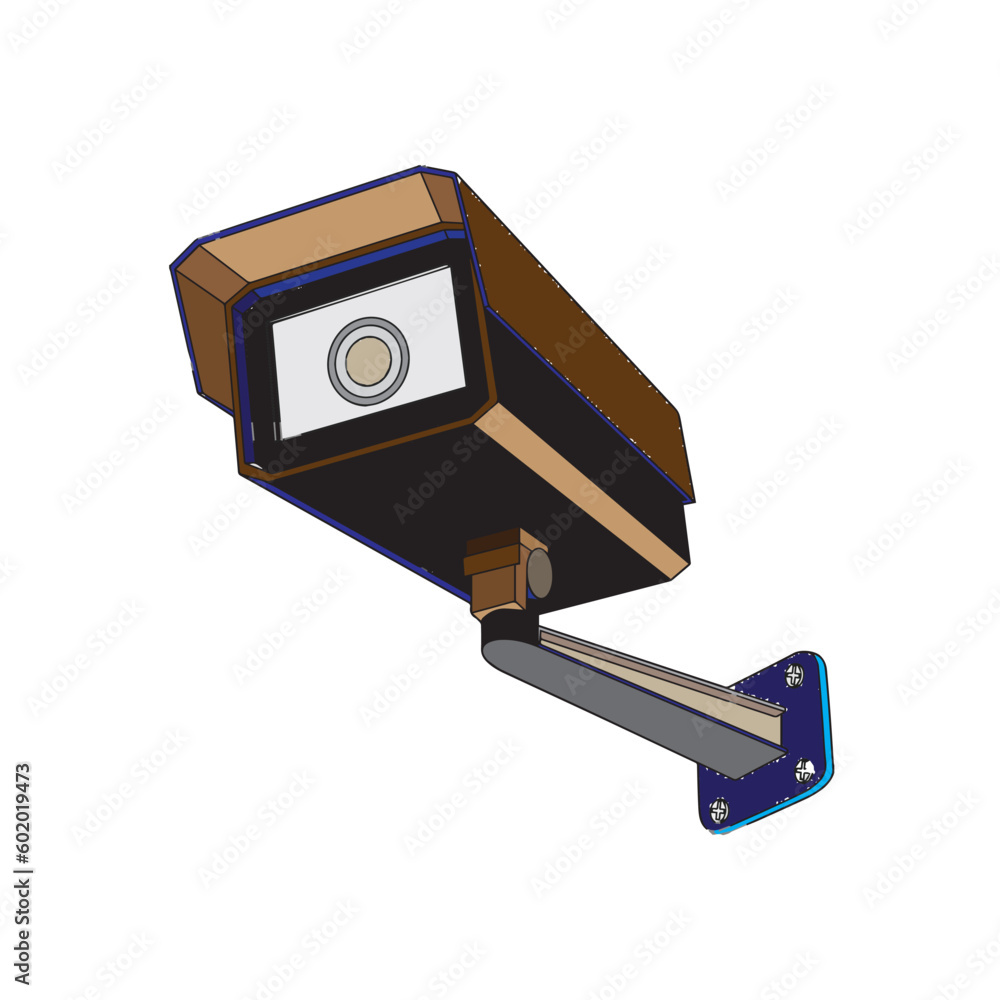 cc for isolated icons on cc tv in digital technology for safety Vector ...